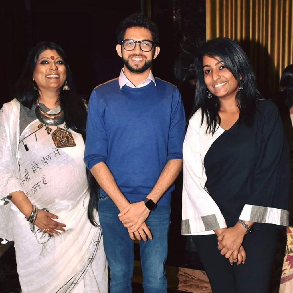 Anusha Srinivasan Iyer with Aditya Thackeray and Nandini Viswanathan ...